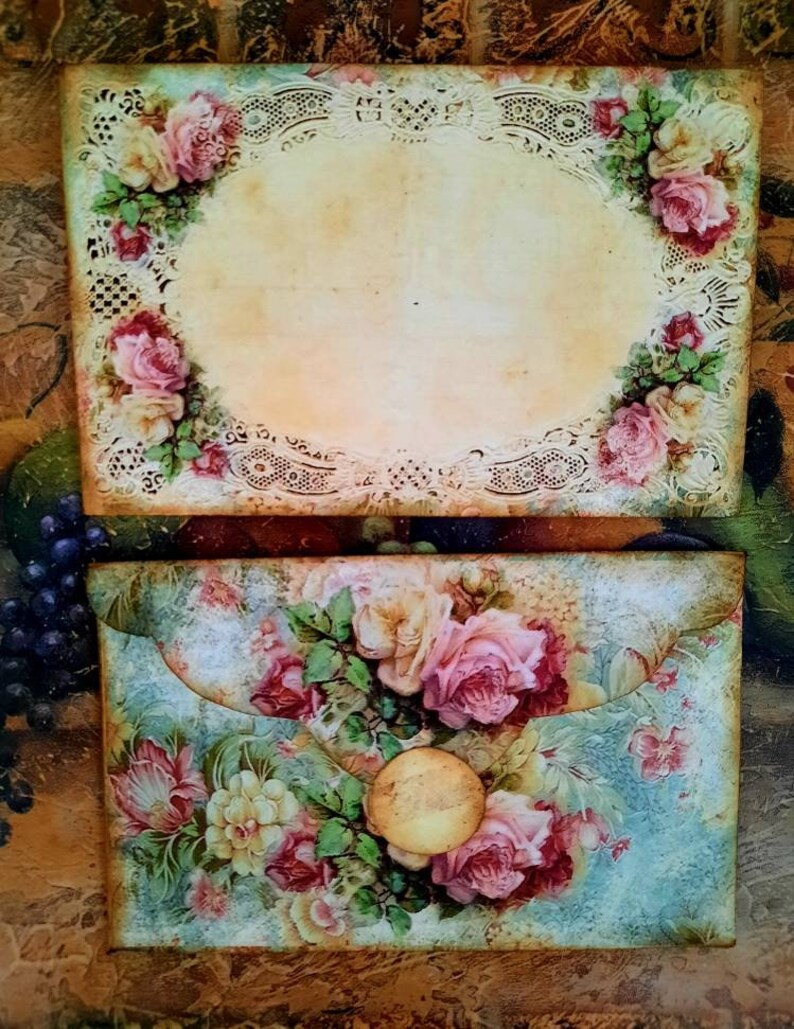 Set of 10 Handmade Shabby Chic Victorian Old World Envelopes | Etsy