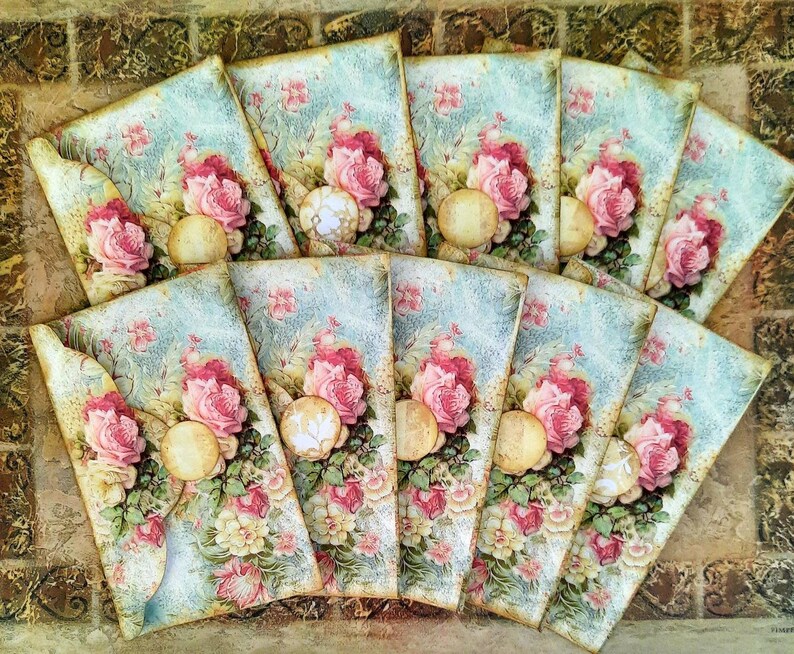Set of 10 Handmade Shabby Chic Victorian Old World Envelopes | Etsy