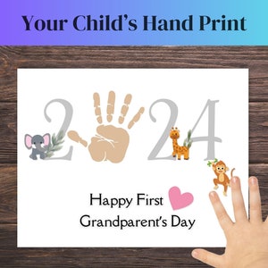 First Grandparent's Day Hand Print Art, Grandparent Day Activity for ...