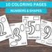 Printable Numbers and Shapes Coloring Pages for Kids, Educational Fun ...