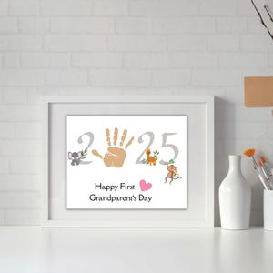 First Grandparent's Day Hand Print Art, Grandparent Day Activity for ...