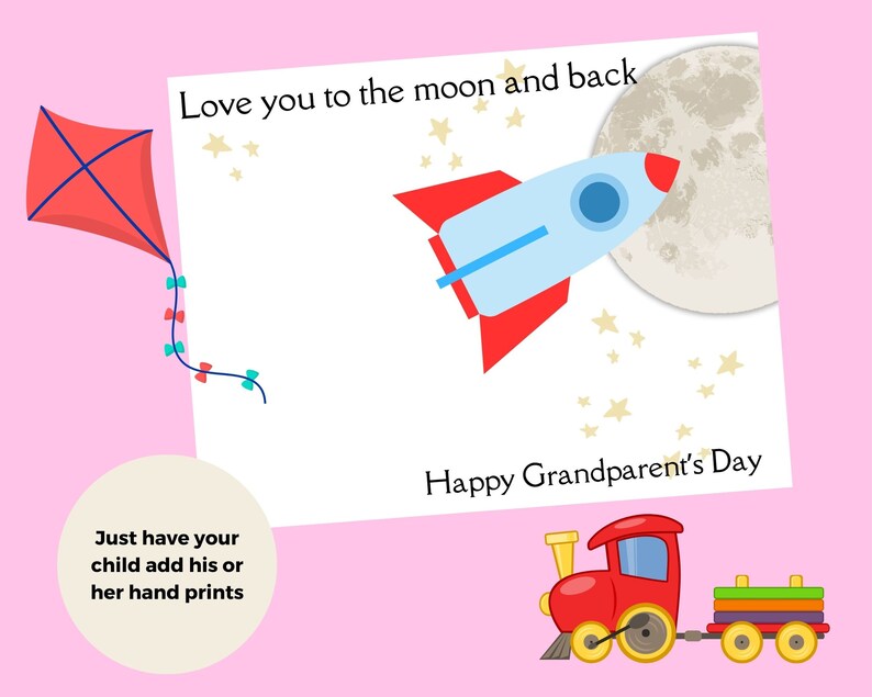 Grandparents Day Hand Print Art, Grandma Craft, Grandpa Activity ...