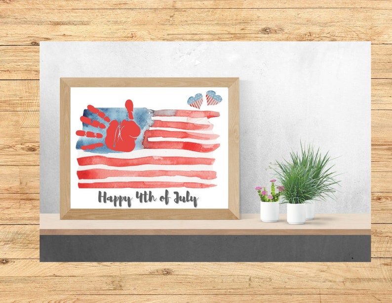 Independence Day Handprint Art, Fourth of July Activity, America Craft ...