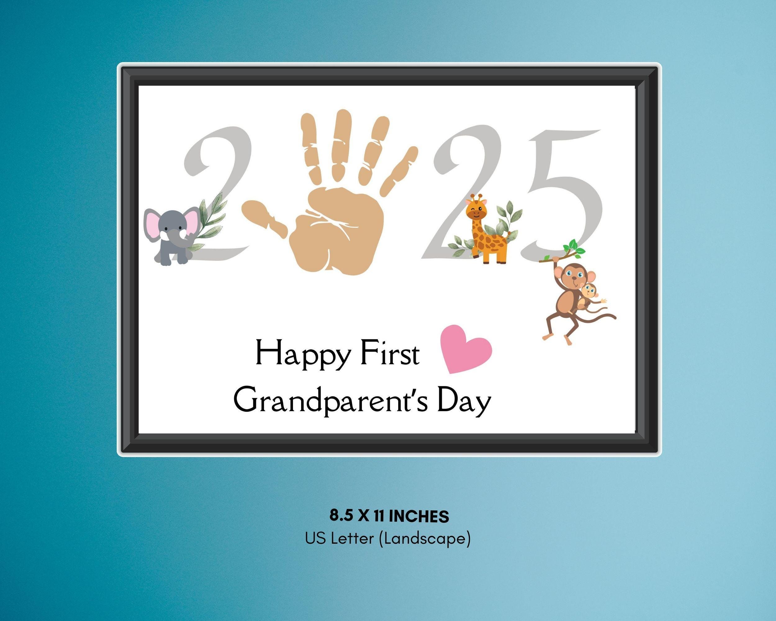 First Grandparent's Day Hand Print Art, Grandparent Day Activity for ...