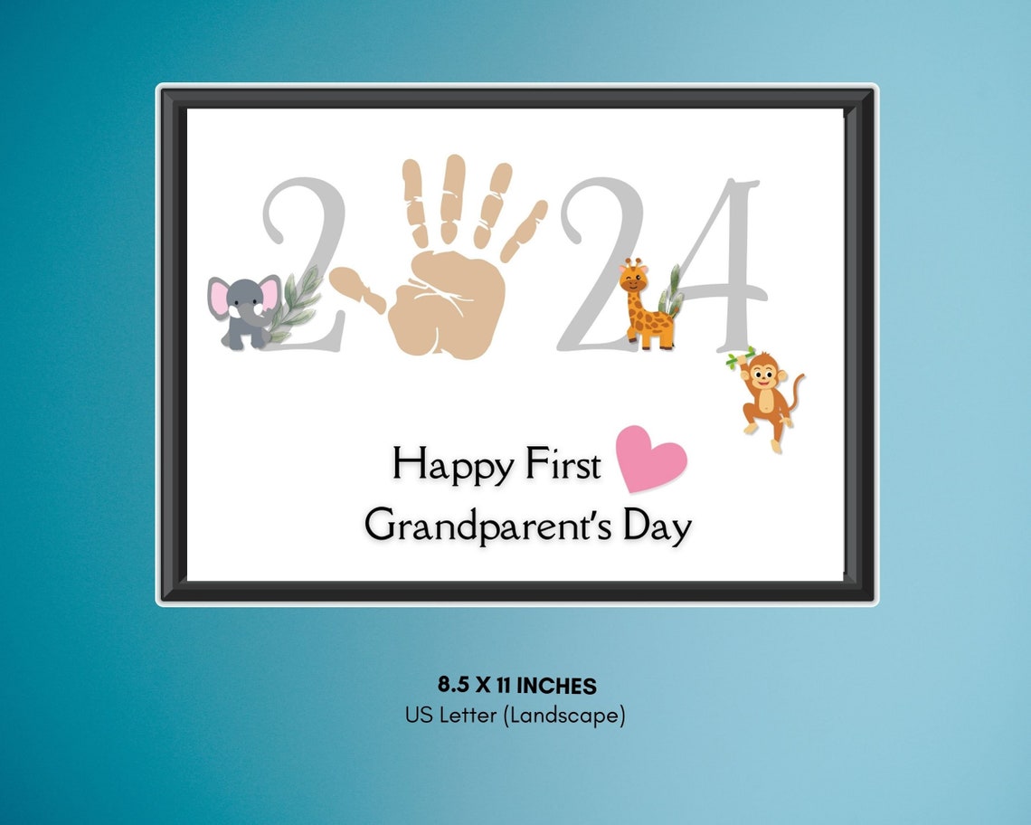 First Grandparent's Day Hand Print Art, Grandparent Day Activity for ...