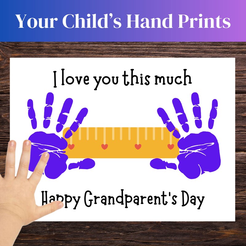 Grandparents Day Handprint Craft - Etsy