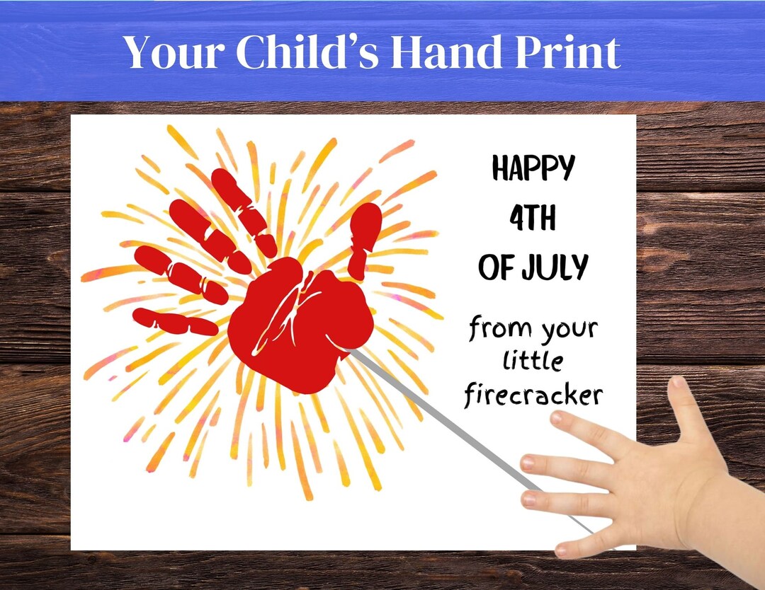 Independence Day Handprint Art, Fourth of July Activity, America ...