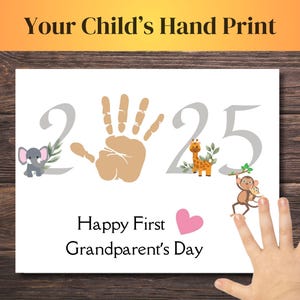 First Grandparent's Day Hand Print Art, Grandparent Day Activity for ...