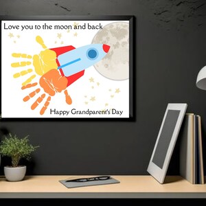 Grandparents Day Hand Print Art, Grandma Craft, Grandpa Activity ...
