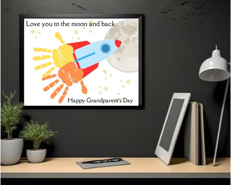 Grandparents Day Hand Print Art, Grandma Craft, Grandpa Activity ...