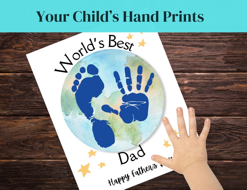 Father's Day Handprint Art: Kid's Craft Activity (PDF) - Etsy