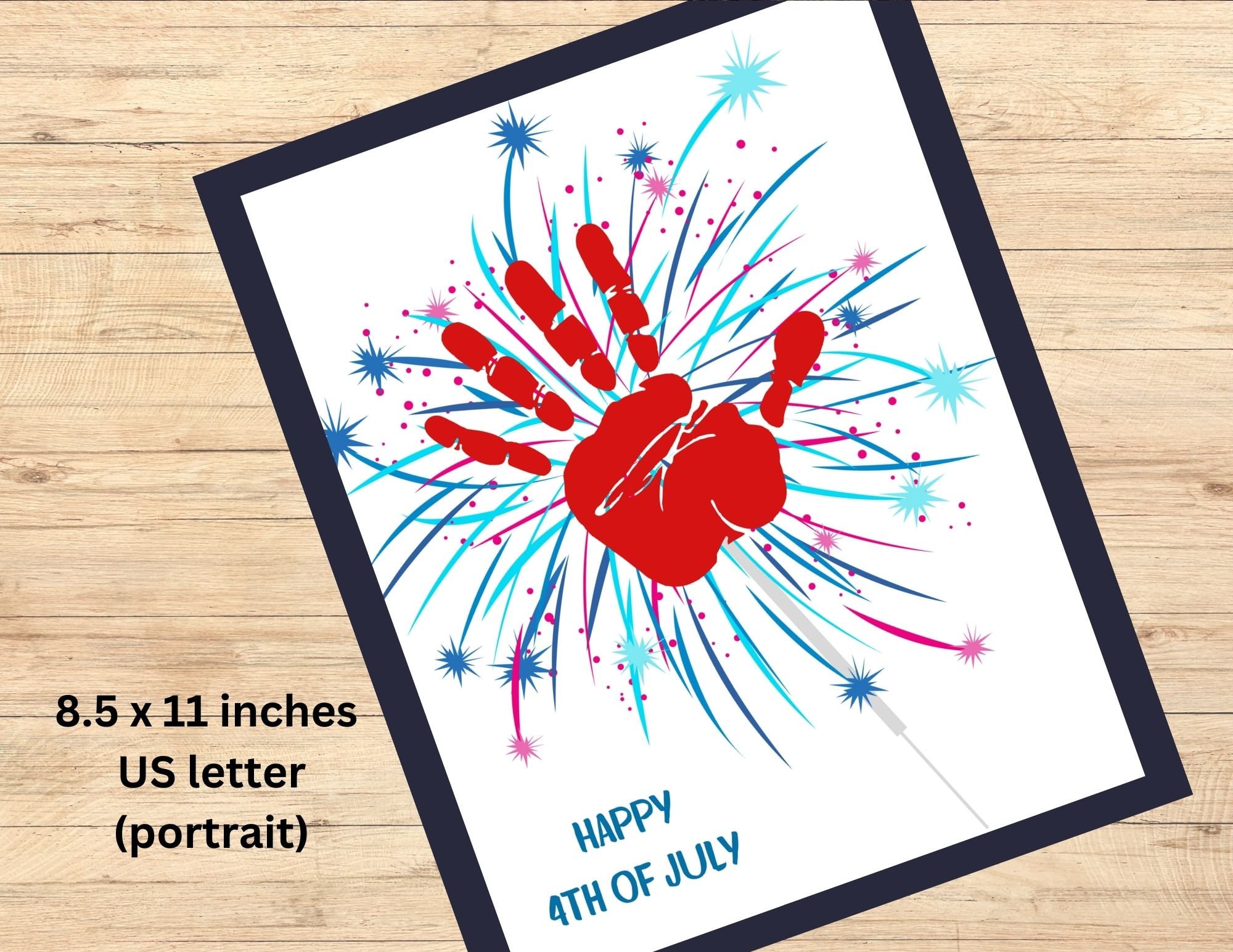 Independence Day Handprint Art, Fourth of July Activity, America ...