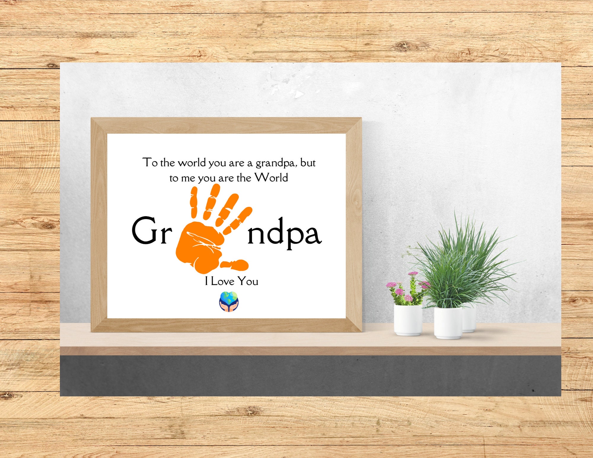 Father's Day Handprint Art for Grandpa: DIY Craft (PDF) - Etsy