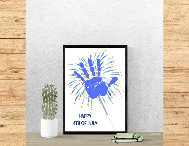 Independence Day Handprint Art, Fourth of July Activity, America ...