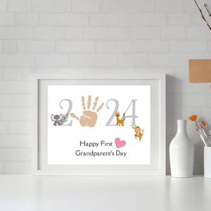 First Grandparent's Day Hand Print Art, Grandparent Day Activity for ...