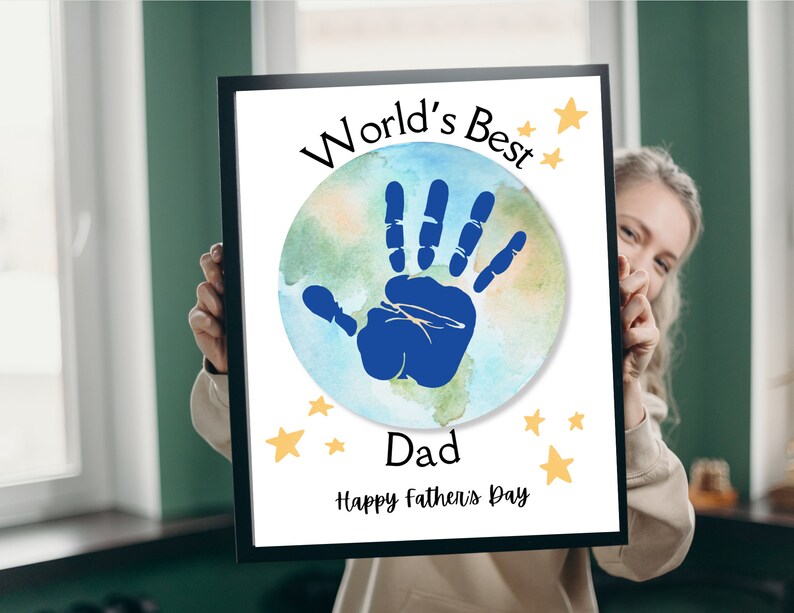 Father's Day Handprint Art: Kid's Craft Activity (PDF) - Etsy