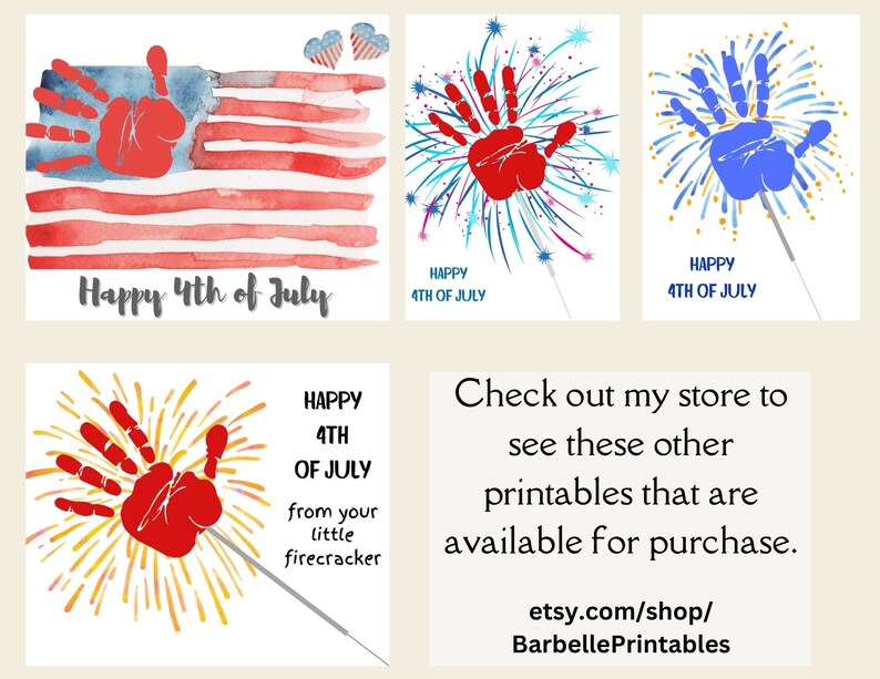Independence Day Handprint Art, Fourth of July Activity, America ...