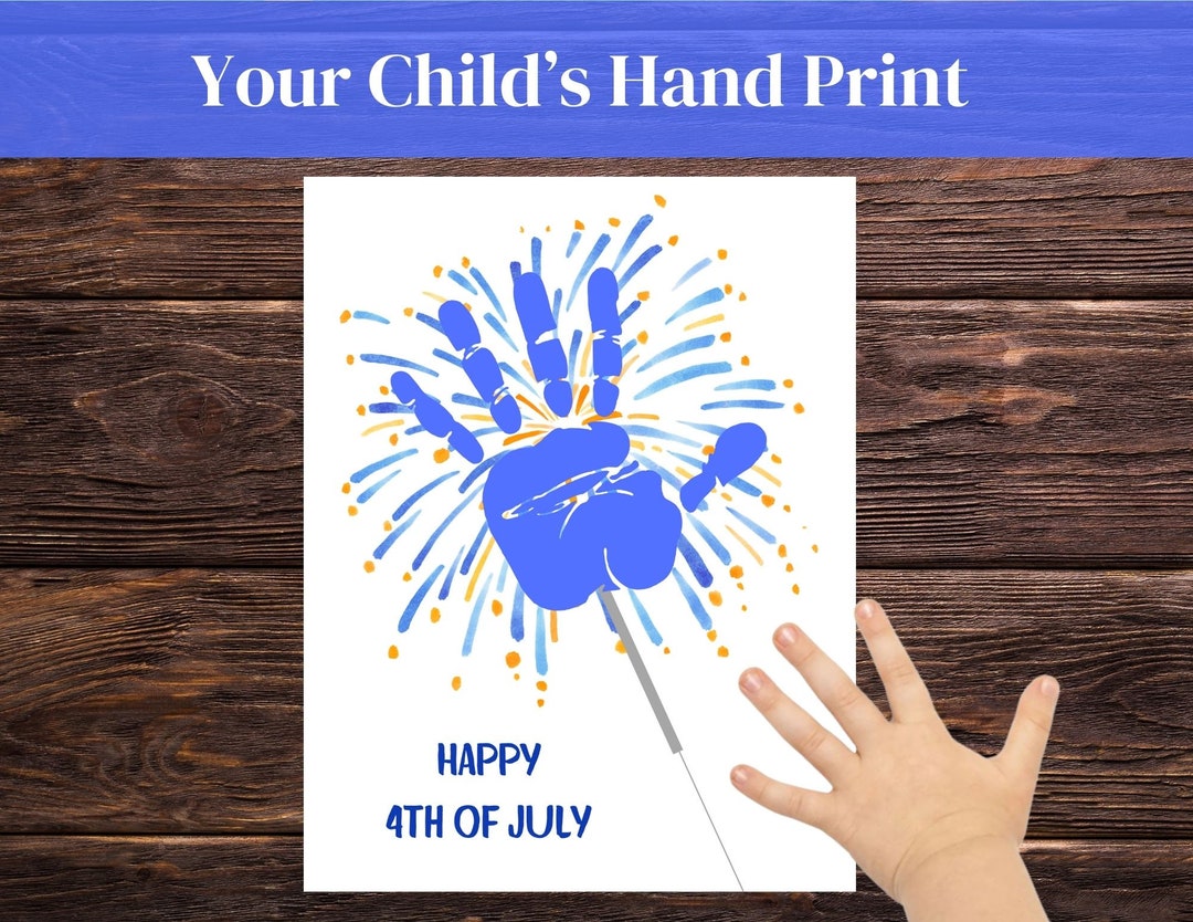 Independence Day Handprint Art, Fourth of July Activity, America ...