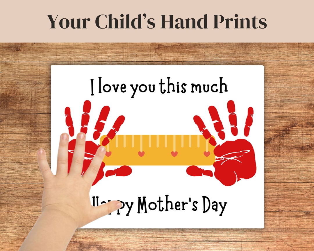 Mother's Day Handprint Art: DIY Craft Activity (PDF) - Etsy