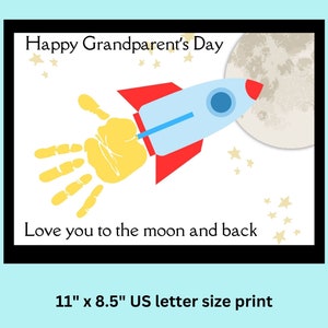 Grandparents Day Hand Print Art, Grandma Craft, Grandpa Activity ...