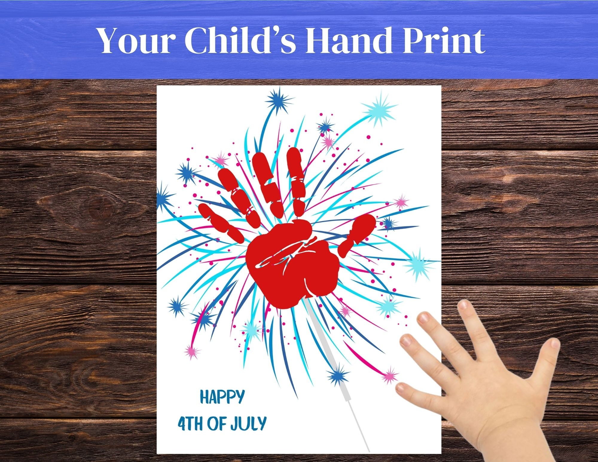 Independence Day Handprint Art, Fourth of July Activity, America ...