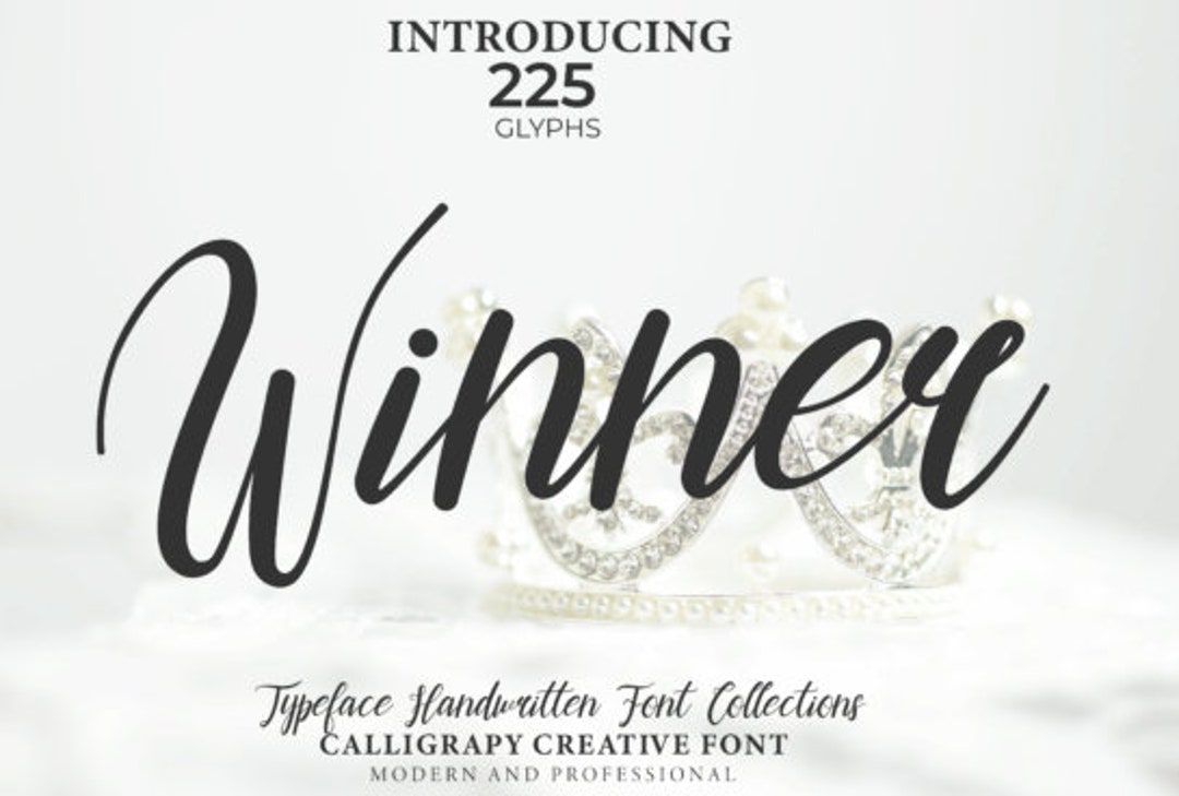 Winner Font, Display Font, Vintage Cricut Font, Font Bundle for Cricut ...