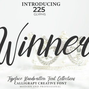 Winner Font, Display Font, Vintage Cricut Font, Font Bundle for Cricut, Groovy Font, Farmhouse ...