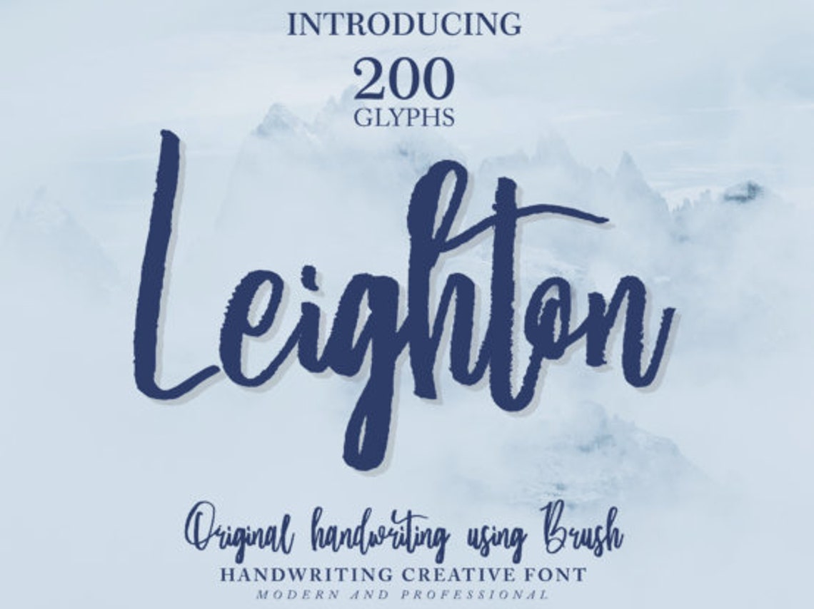 Leighton Font, Handwritten Font, Signature Font, Casual Font, Brush ...