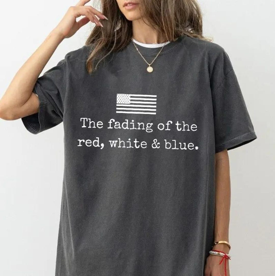 Fading Red White Blue Protest Hoodie, Comfort Colors Anti ICE Zach Tee ...
