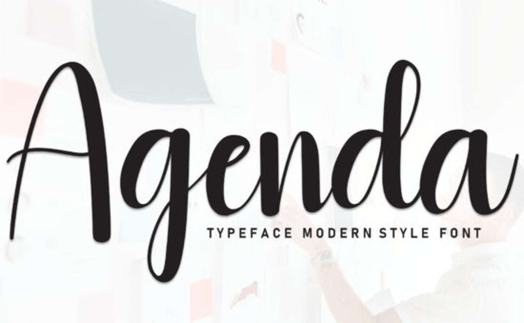Agenda Font, Signature Font, Calligraphy Fonts, Monoline Fonts, Luxury ...