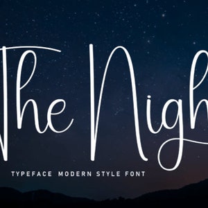 The Night Font, Handwritten Font, Beautiful Font, Script Font, Vintage ...