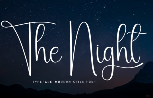 The Night Font, Handwritten Font, Beautiful Font, Script Font, Vintage ...