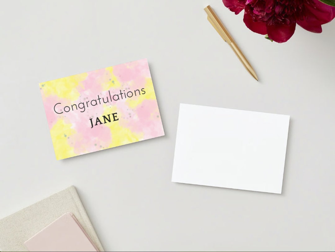 Custom Congratulations Card - Etsy