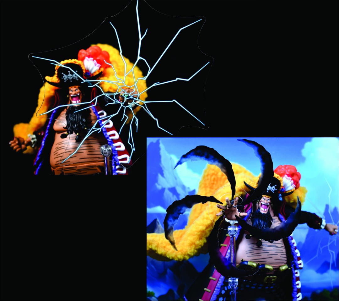 Custom Effect Piece Set for SH Figuarts Blackbeard - One Piece - Etsy