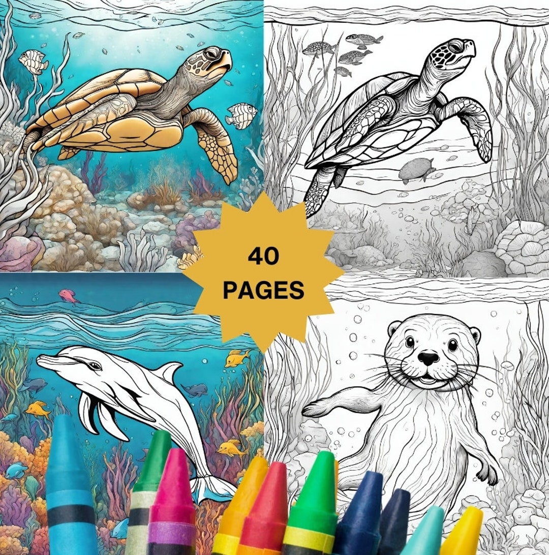 Undersea Wonders: A Coloring Journey Beneath the Waves - Etsy