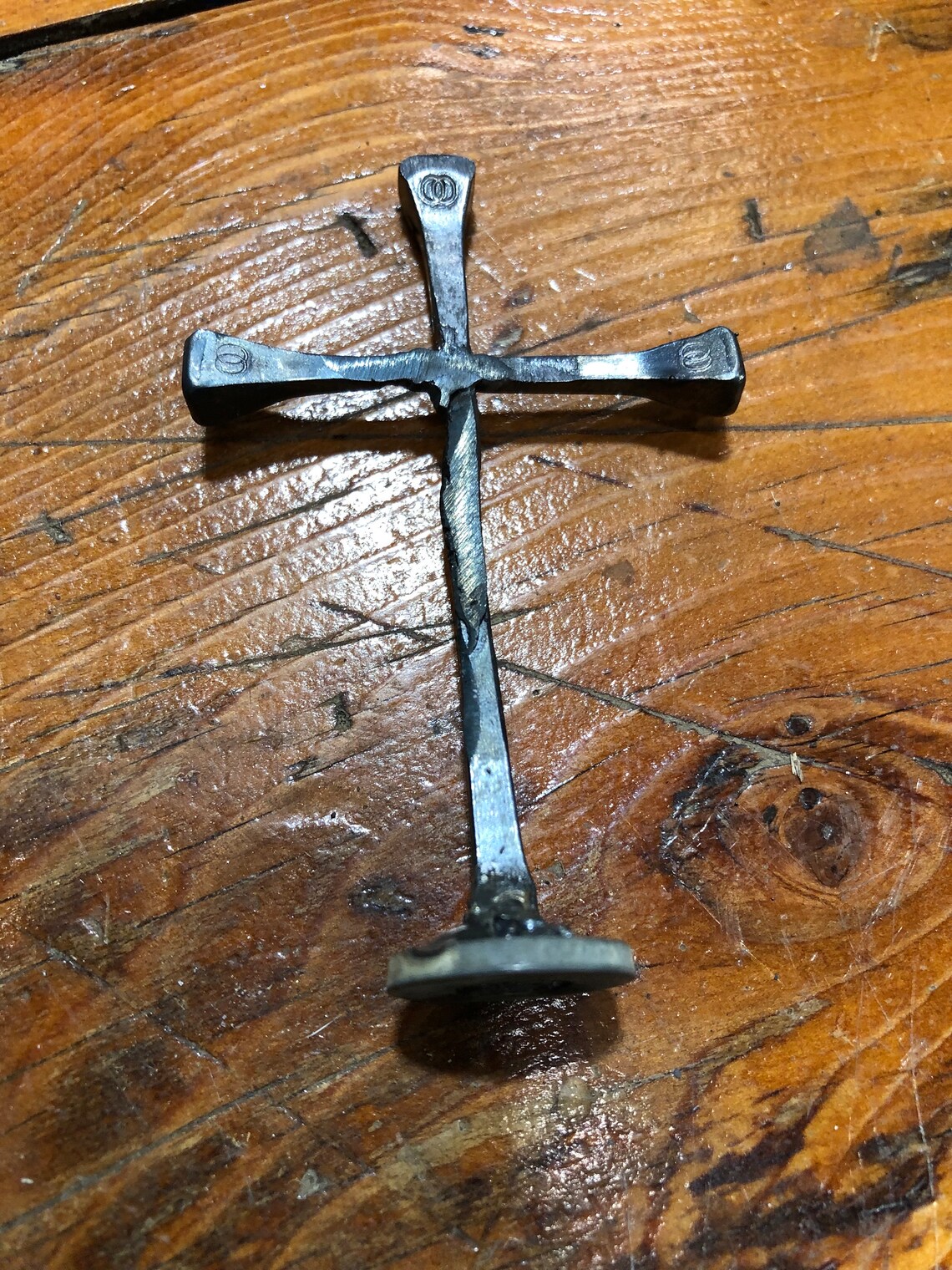 Handmade Cross, Hand Forged Iron Cross, Free Standing Metal Cross ...