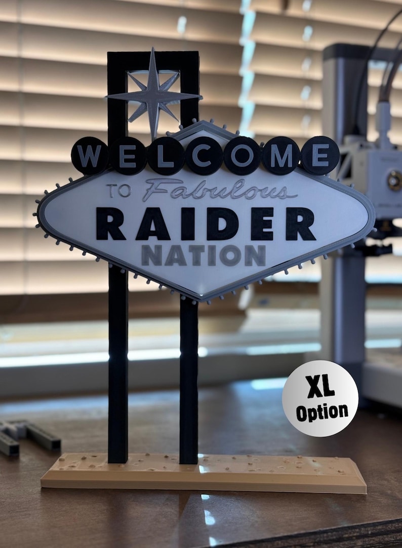 Welcome to Fabulous Raider Nation Sign 3D Printed Model - Etsy