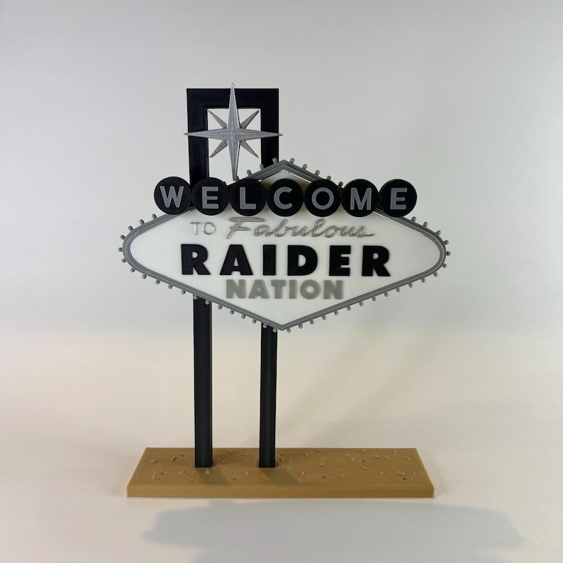 Welcome to Fabulous Raider Nation Sign 3D Printed Model - Etsy