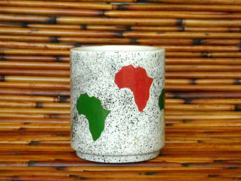 Afrocentric White Earthenware Ceramic Hand Made Africa Mug - Etsy
