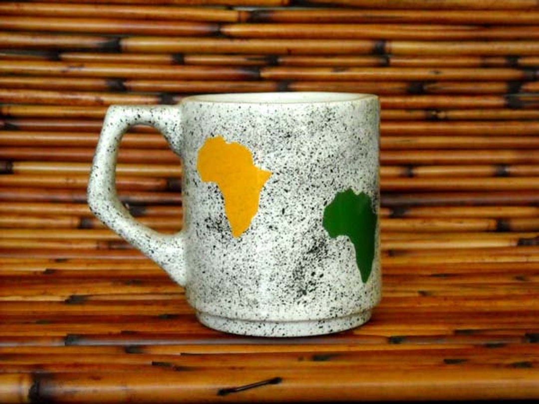 Afrocentric White Earthenware Ceramic Hand Made Africa Mug - Etsy