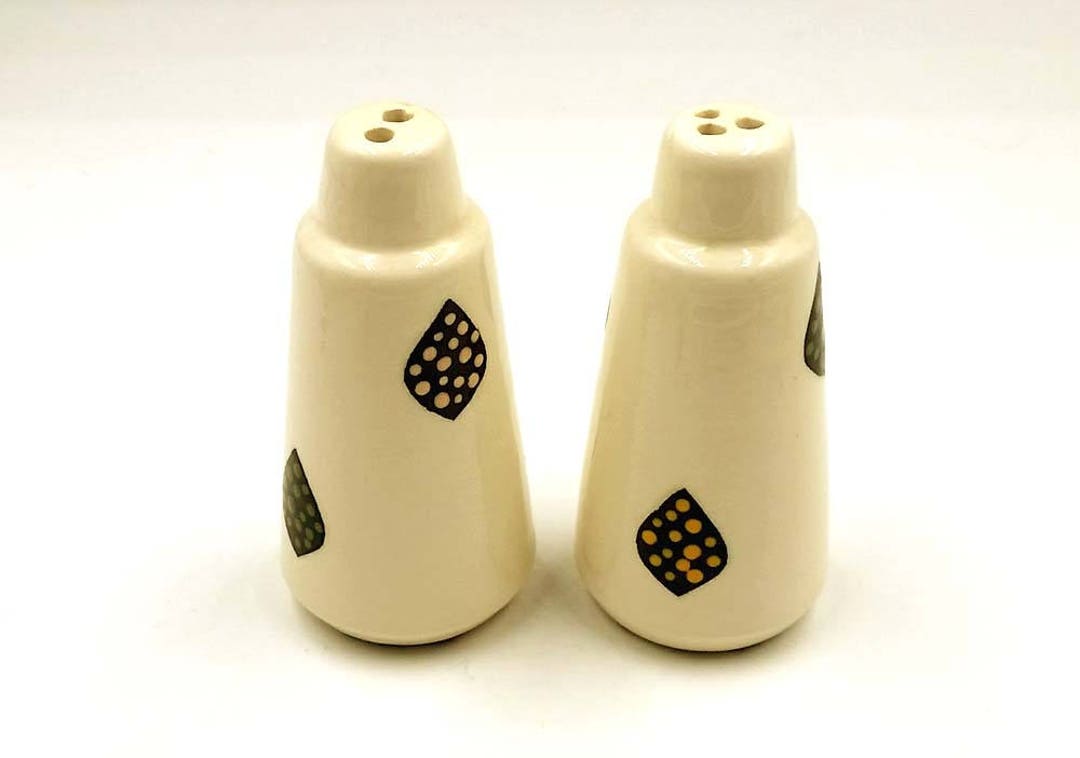 White Earthenware Ceramic Handmade Salt and Pepper Shaker Set From the ...