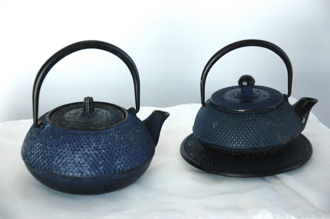 Vintage Rustic Cast Iron Japanese Tea Pot and Saucer - Etsy