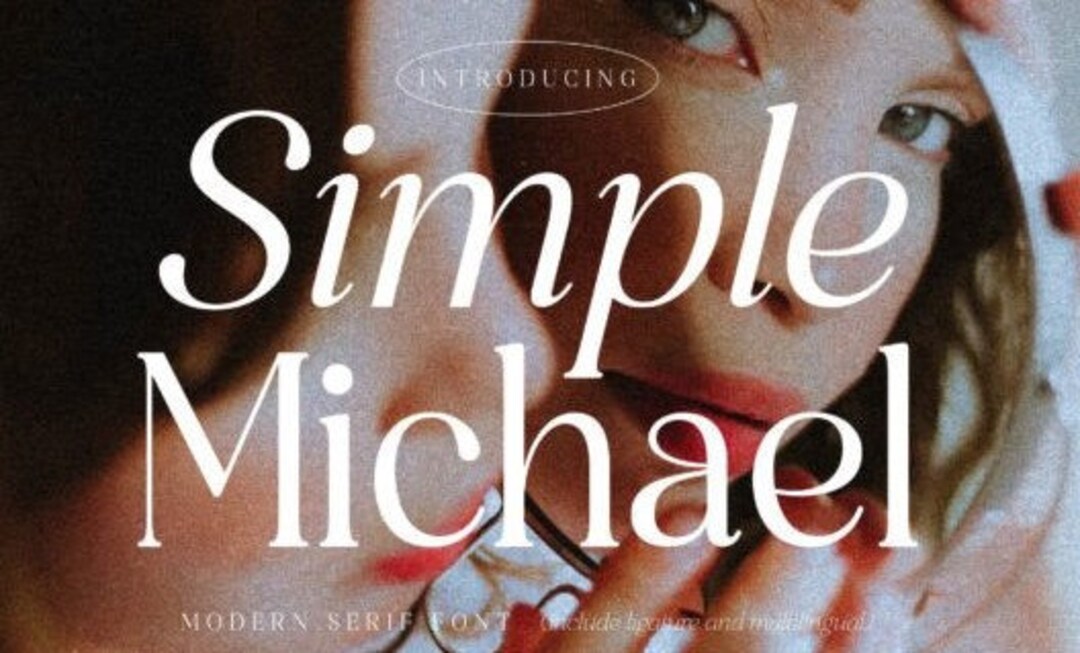 Simple Michael Font, Display Font, Vintage Cricut Font, Font Bundle for ...