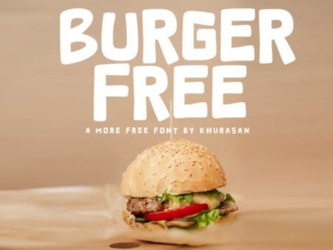 Burger Free Font, Script Font, Handwritten Font, Cursive Font ...
