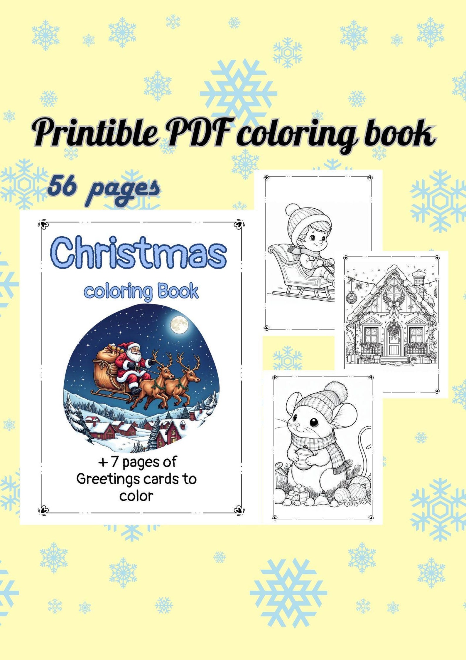 Coloring Book Printable Coloring Pages Christmas Coloring Book Kids ...