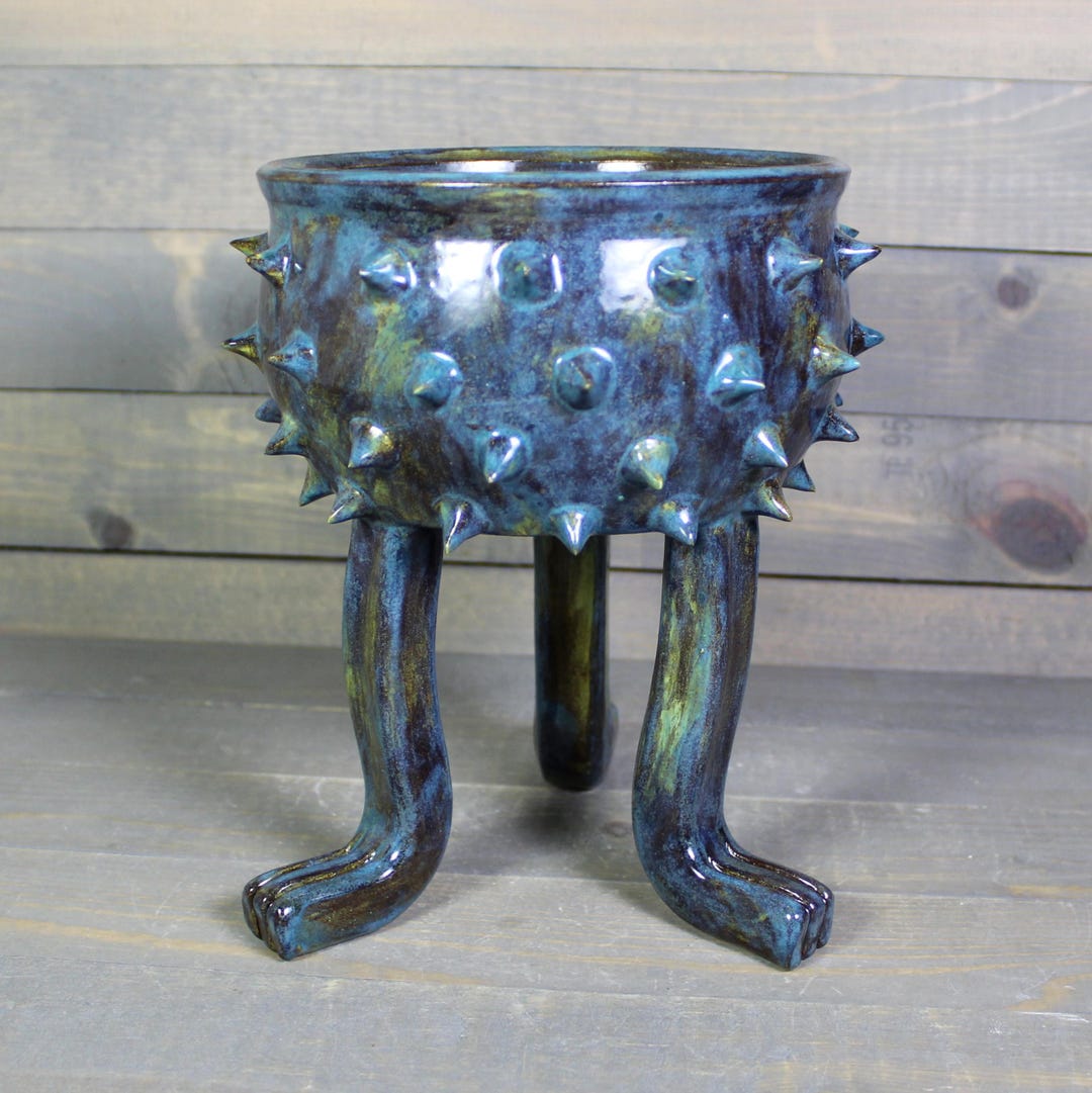 Cactus Succulent Planter - Grouchy Pot Planter - Planter With Spikes ...