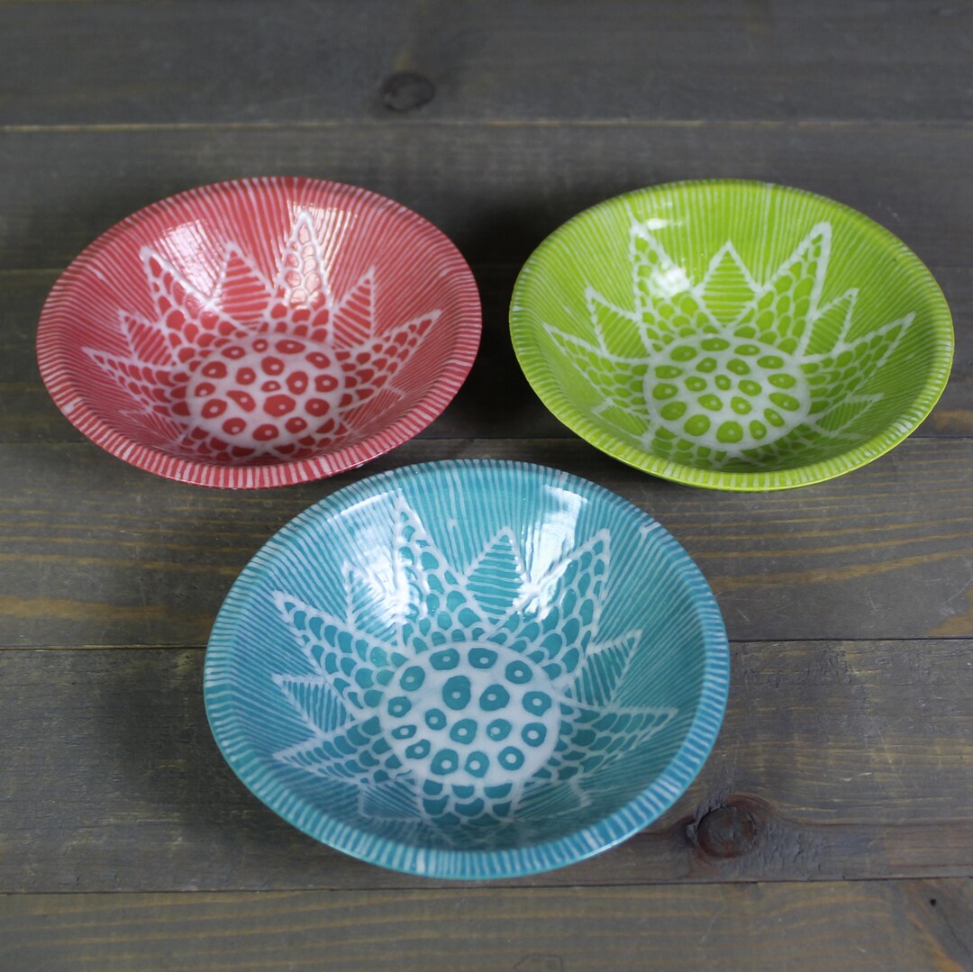 Small Bowl Set 3 Ceramic Bowls With Doodle Design Prep Bowl Set ...