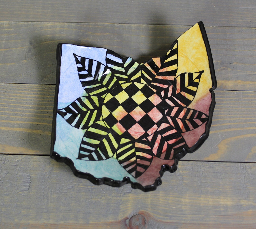 Ohio State Spoon Rest - Ohio Dish With Doodle Design - Ohio Spoon Rest ...