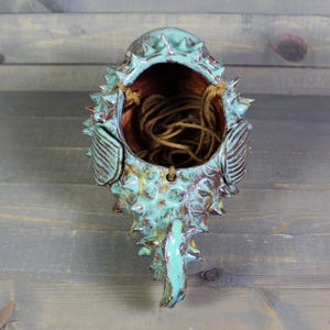 Ceramic Hanging Planter Puffer Fish Planter With Spikes Hanging ...