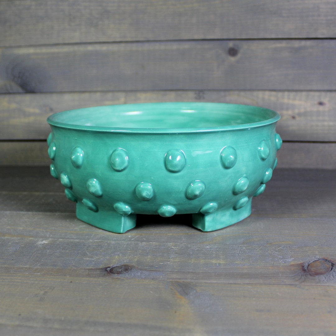 Ceramic Bonsai Pot - Turquoise Planter Pot With Bumps - Succulent Pot ...